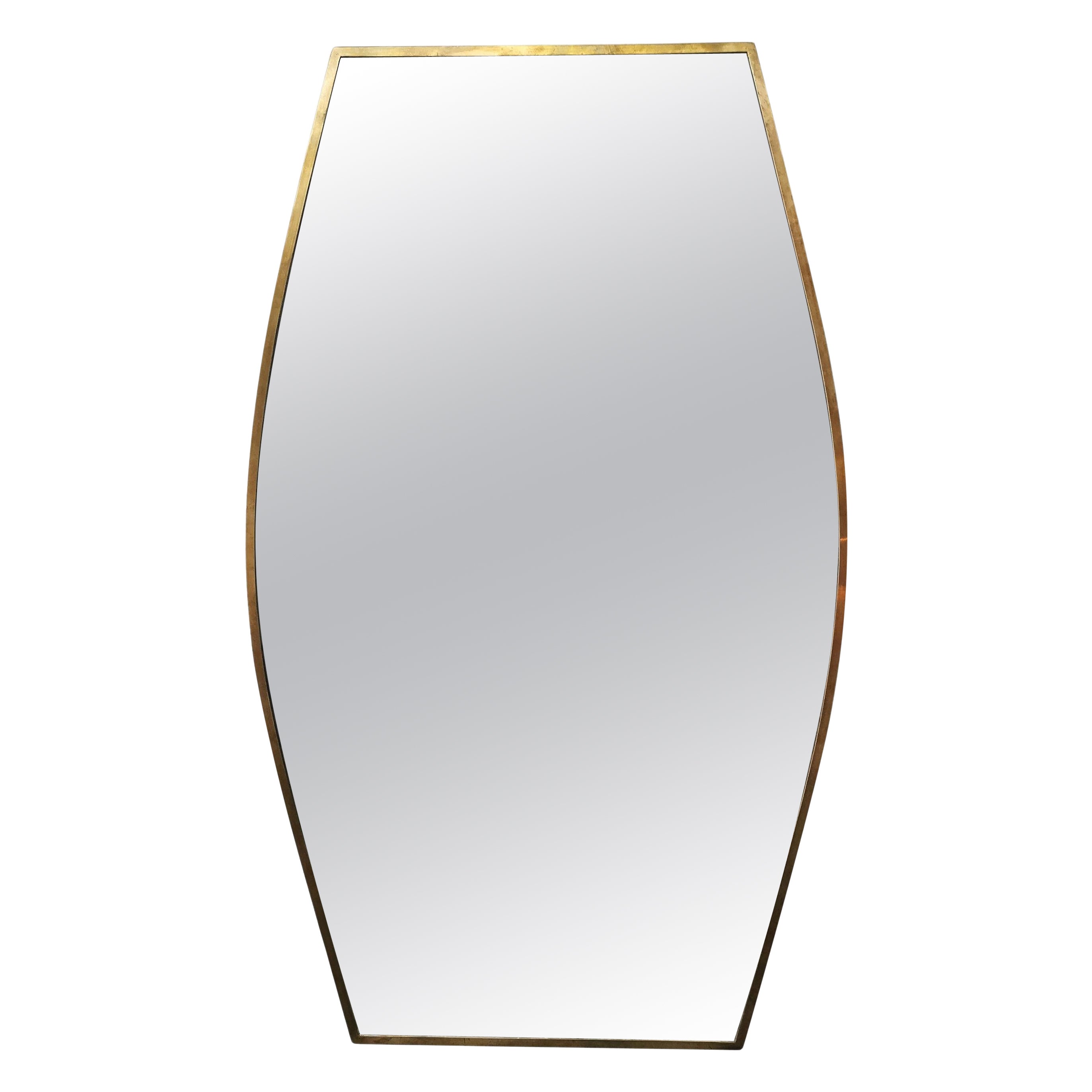 Italian Trapezoid Wall Mirror in the Style of Gio Ponti at 1stDibs