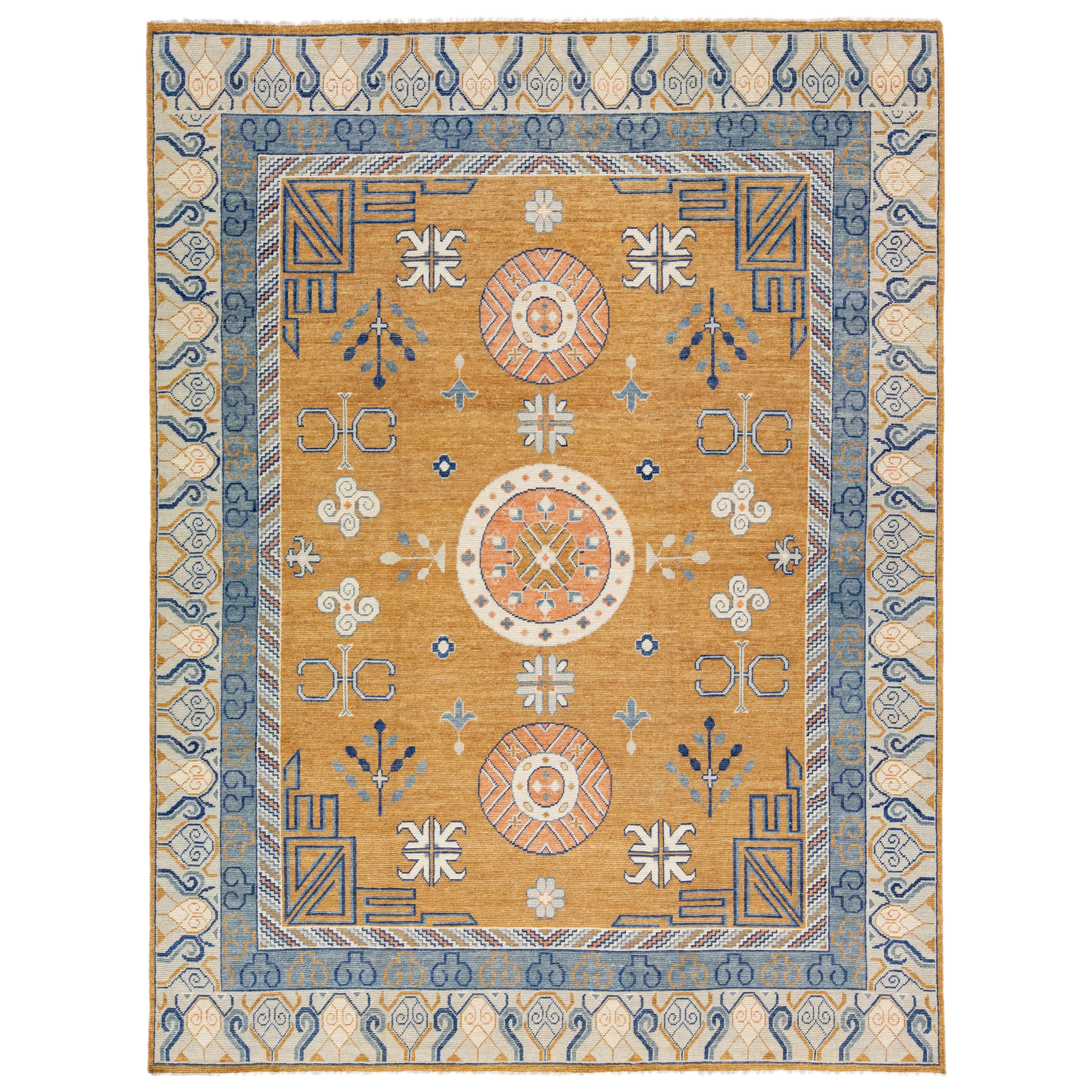Circle Motif Rug For Sale at 1stDibs