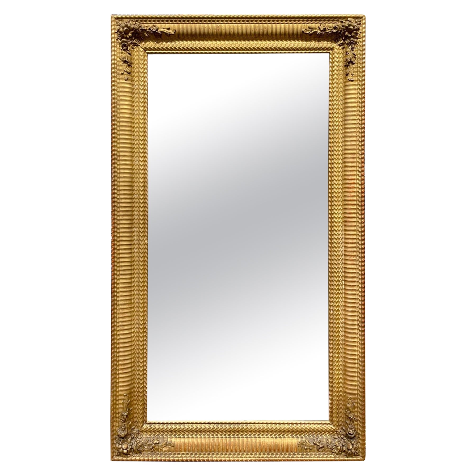 19th Century Reeded Mirror For Sale at 1stDibs