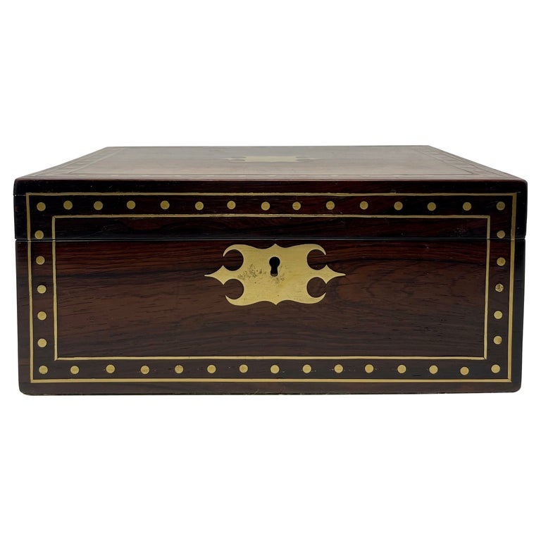 Antique English Regency Period Rosewood Inlaid Box, Circa 1820. For ...