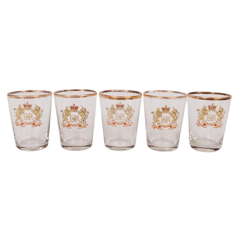 Coronation Shot Glasses, Set of 5 at 1stDibs