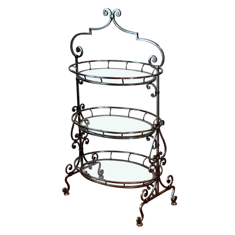 Mid Century French Butler Serving Stand For Sale at 1stDibs