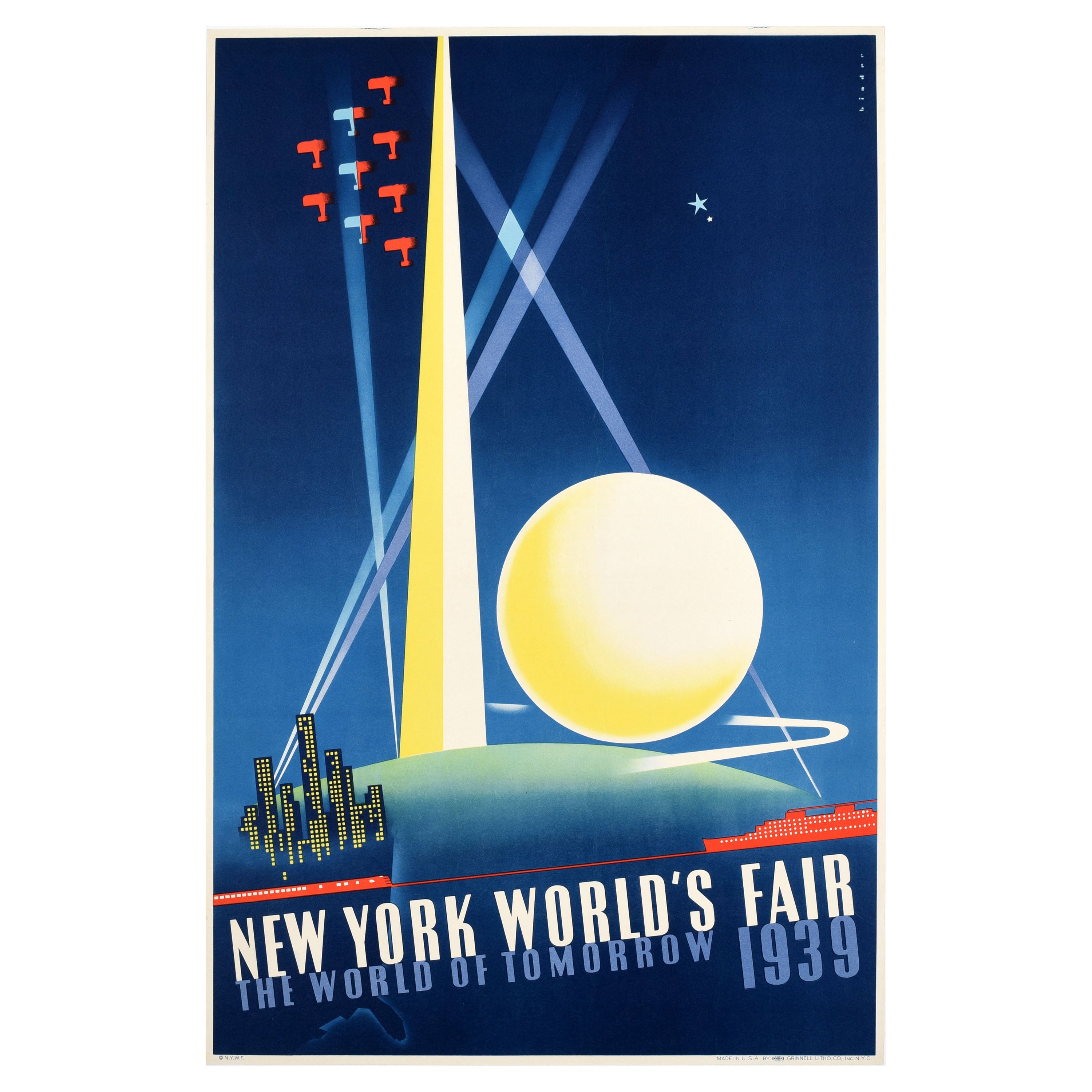 1938 New York World's Fair Poster at 1stDibs