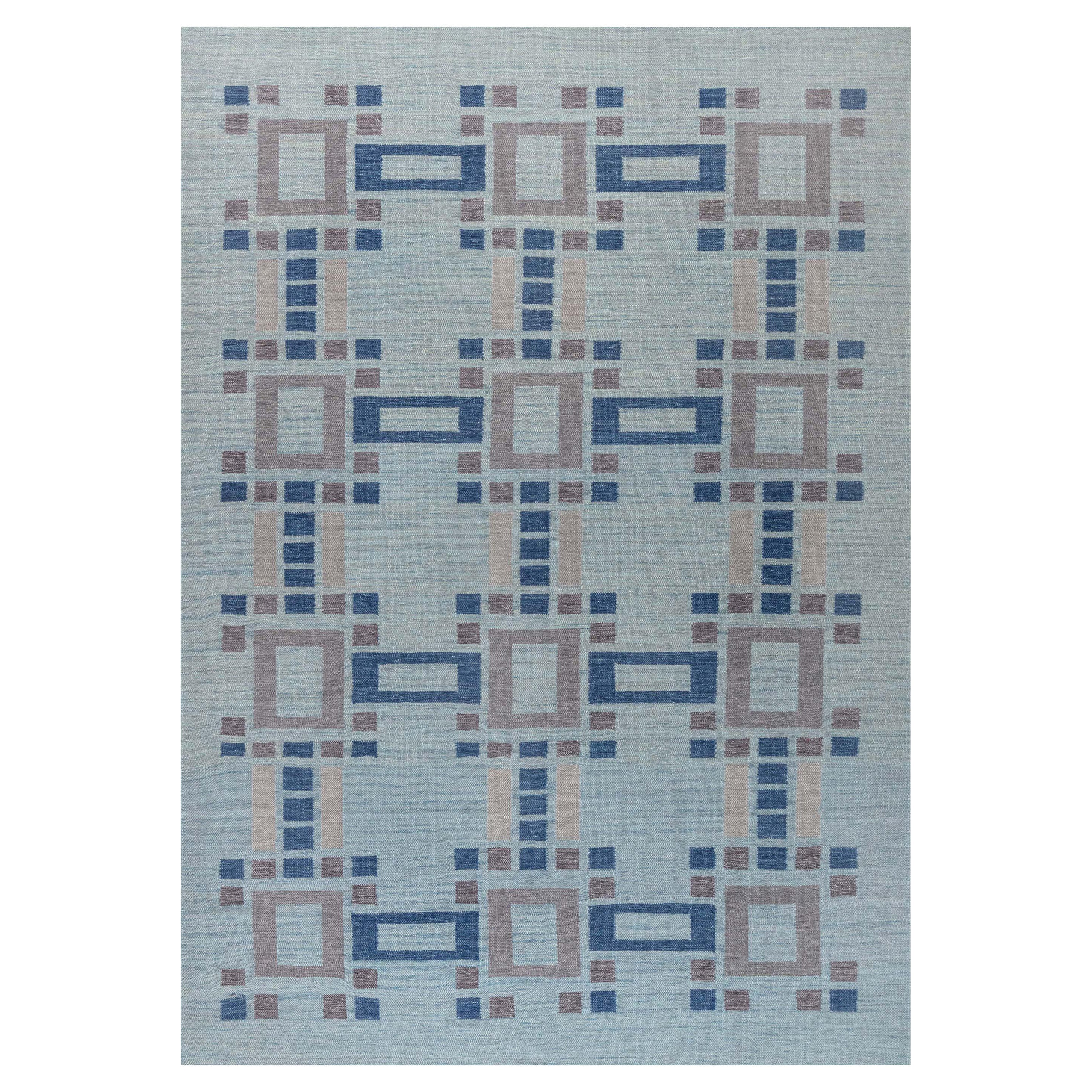 Contemporary Scandinavian/Swedish Geometric Design Rug at 1stDibs