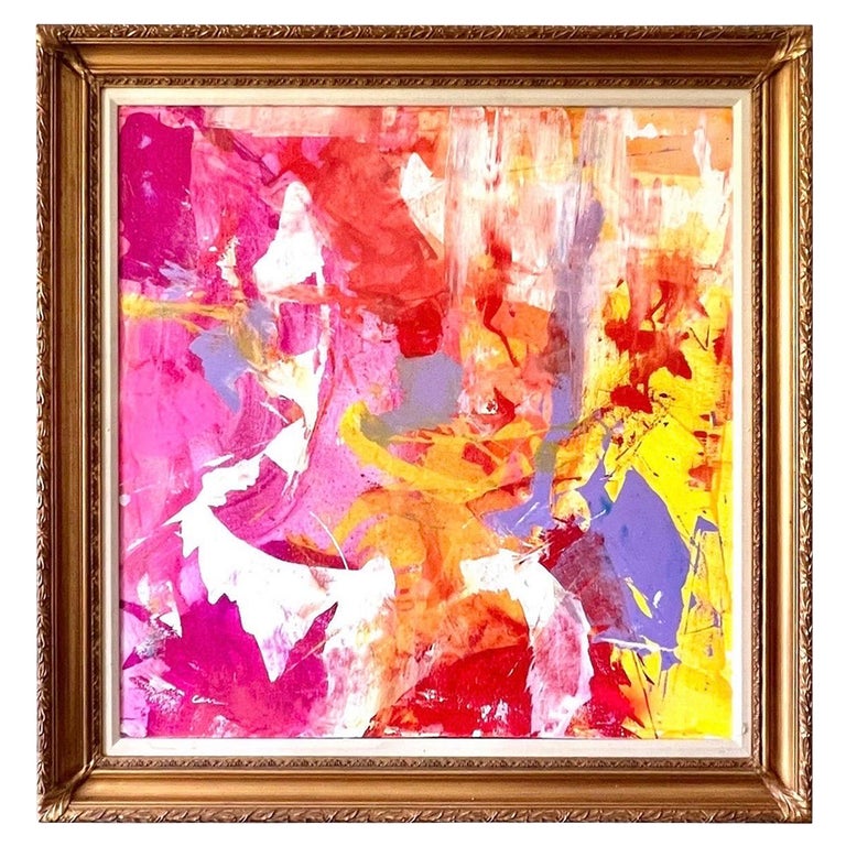 Large Original Abstract Painting "Street Candy" Signed Arlene Carr For ...
