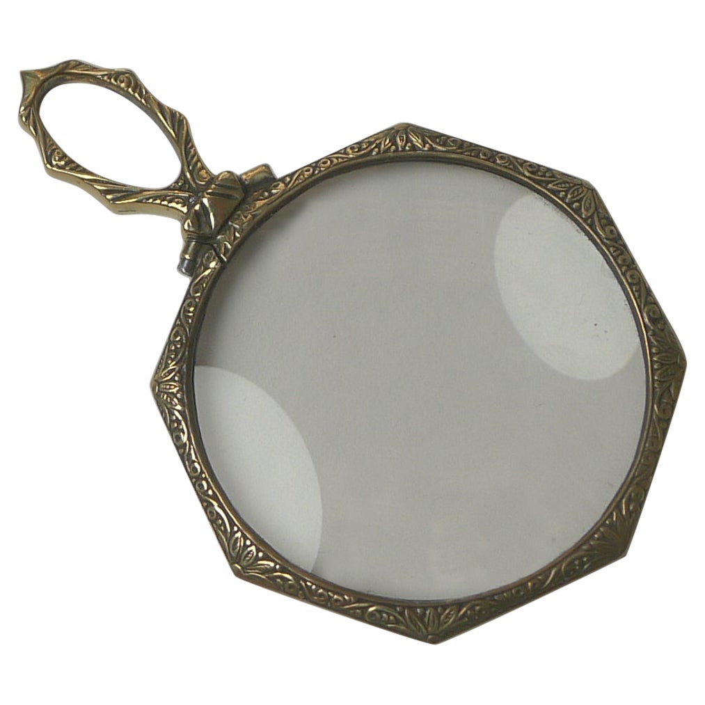 Antique Victorian Bone Gold Filled Brass Magnifier Magnifying Glass at ...