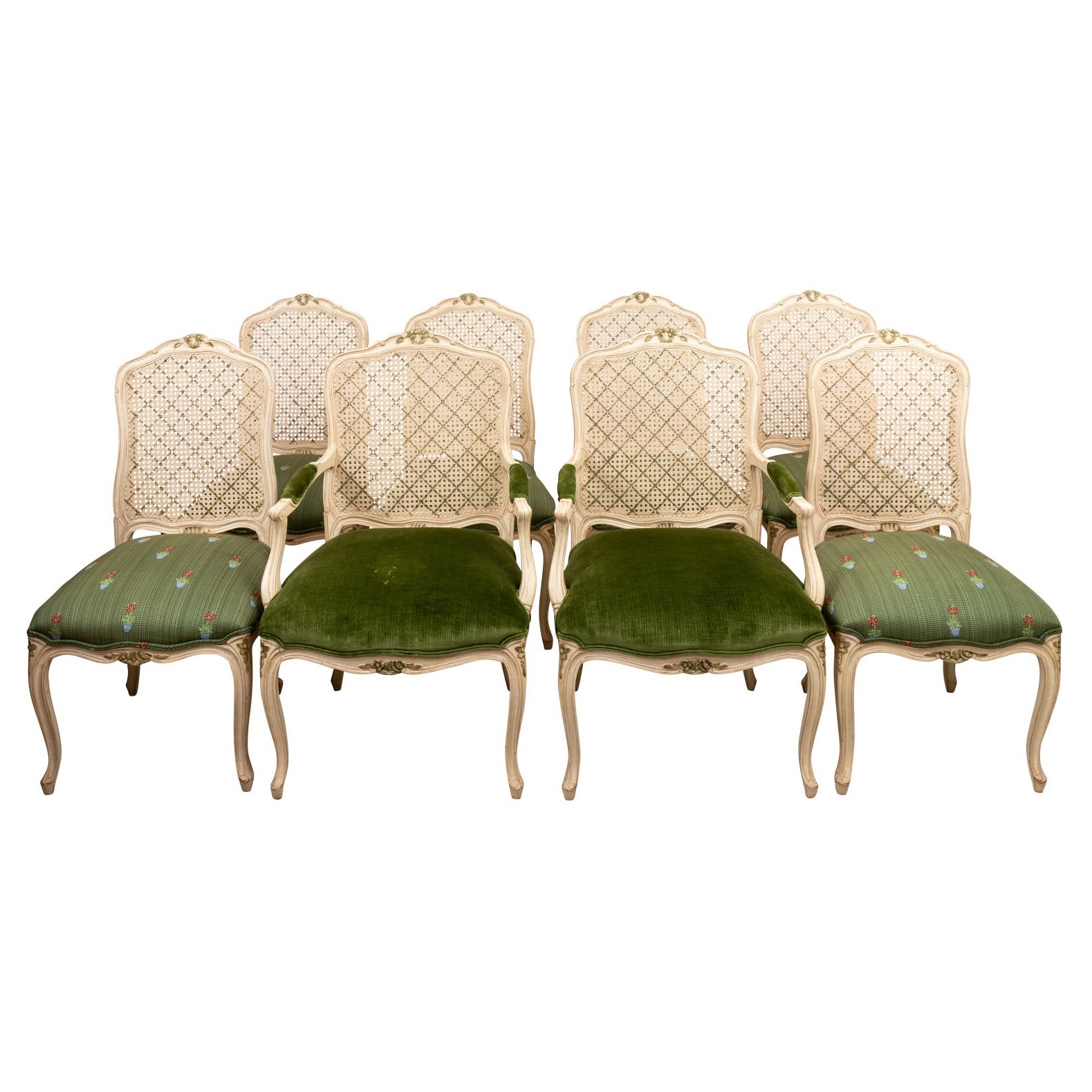 Set of Louis XV Style Oval Back Chairs For Sale at 1stDibs