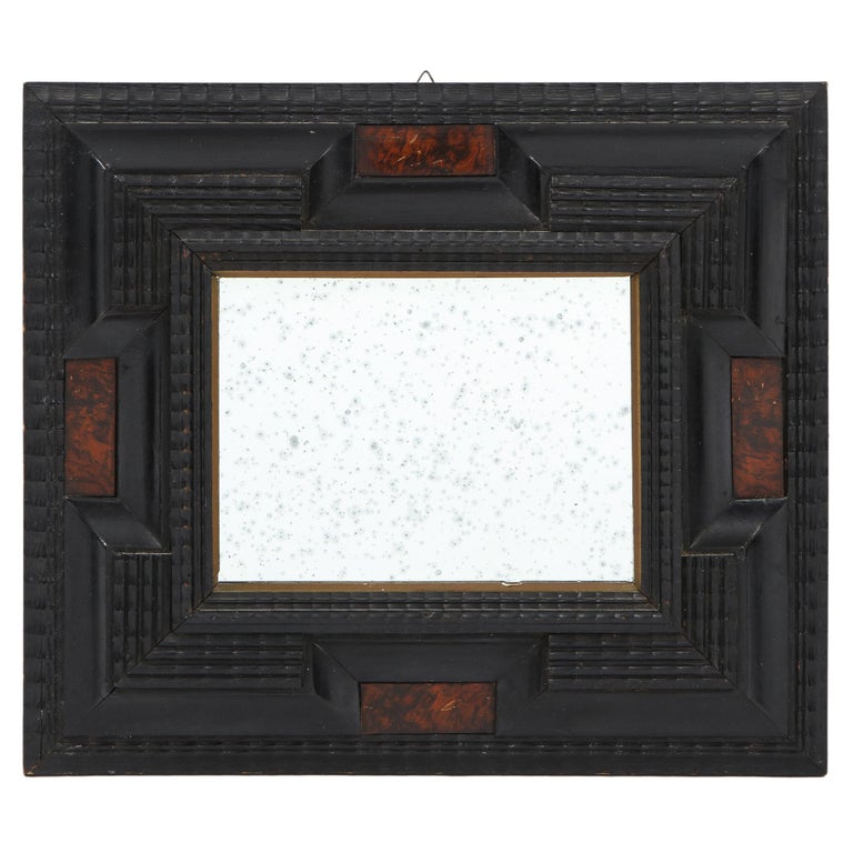 Italian Baroque Manner Ebonized and Faux Tortoise Shell Mirror Frame ...