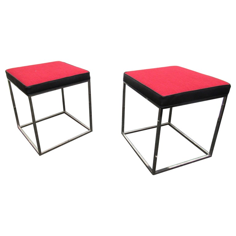 Chrome Square Benches For Sale at 1stDibs