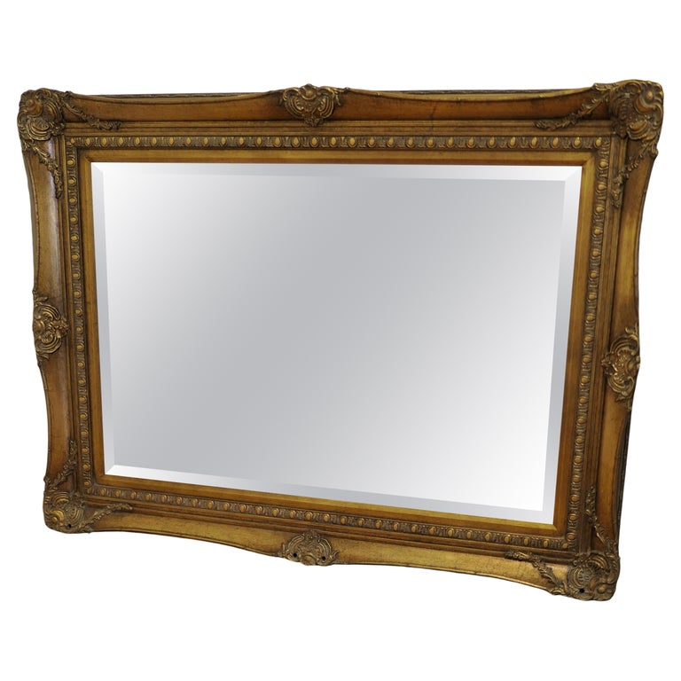 Large Rectangular Gilt Mirror at 1stDibs