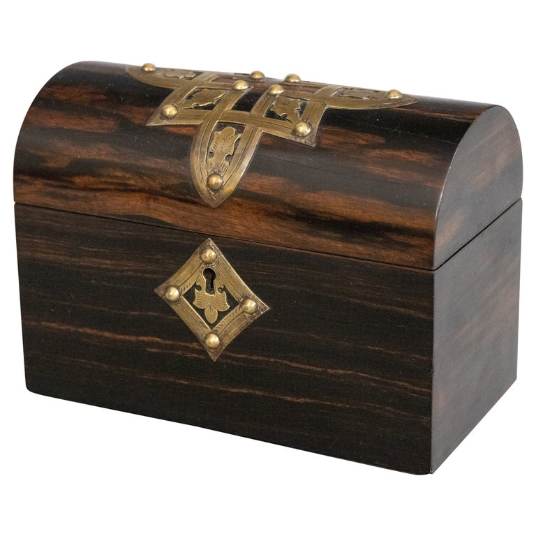 19th-Century English Coromandel and Brass Bound Domed Box For Sale at ...