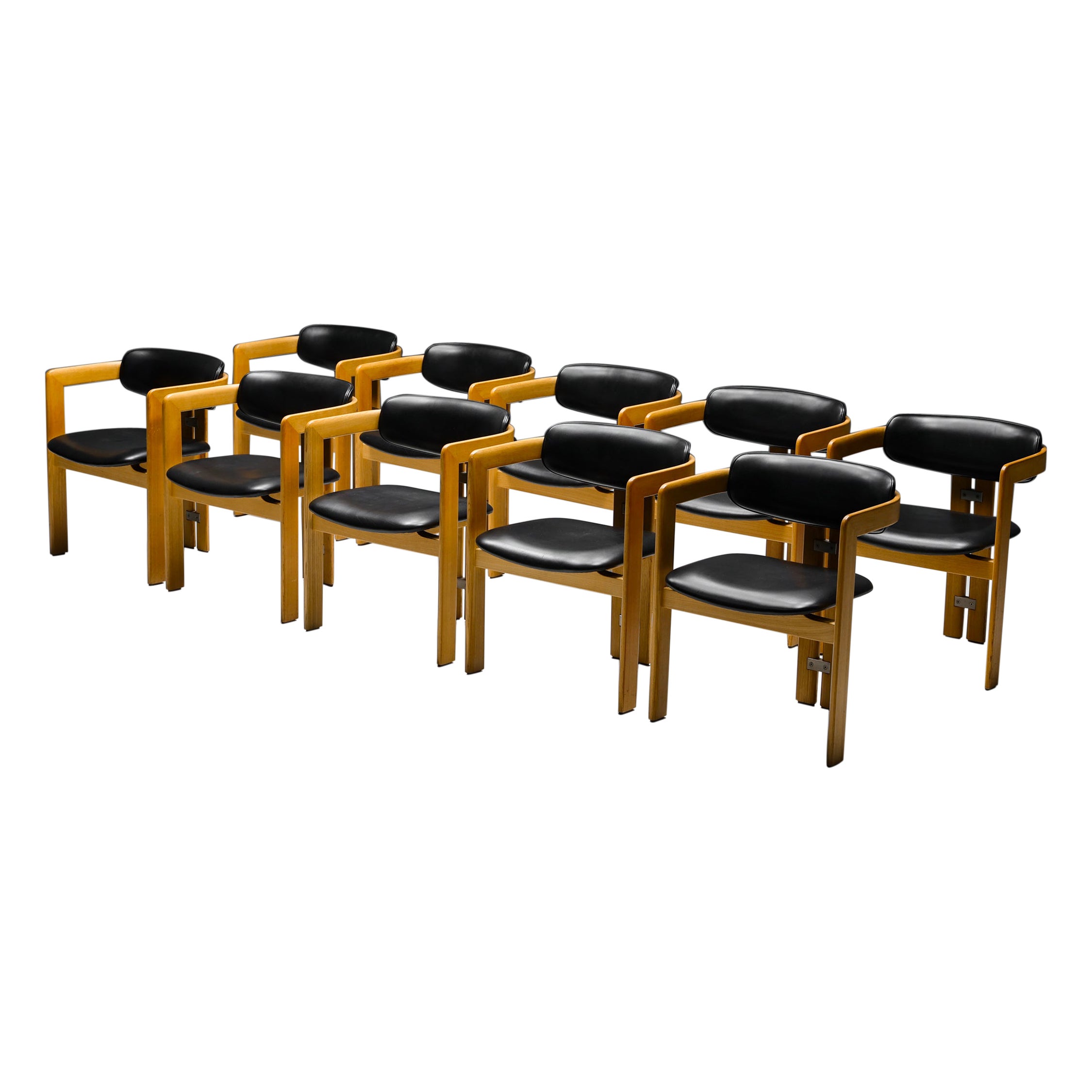 Italian Dining Chairs by Pozzi For Sale at 1stDibs