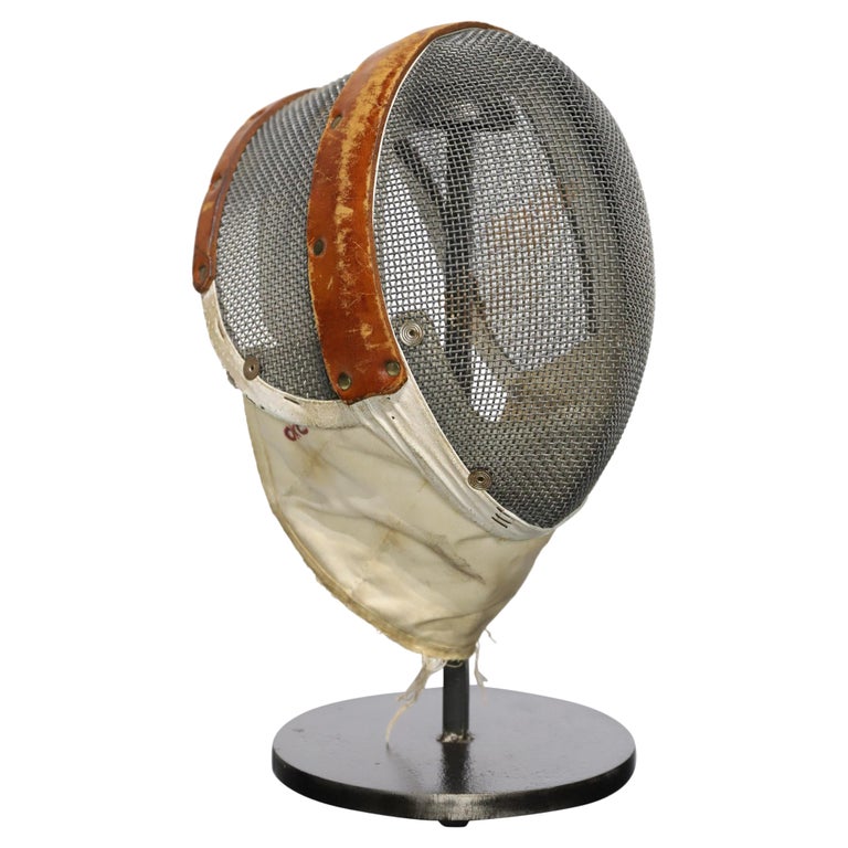 Fencing Mask on Custom Steel Stand For Sale at 1stDibs