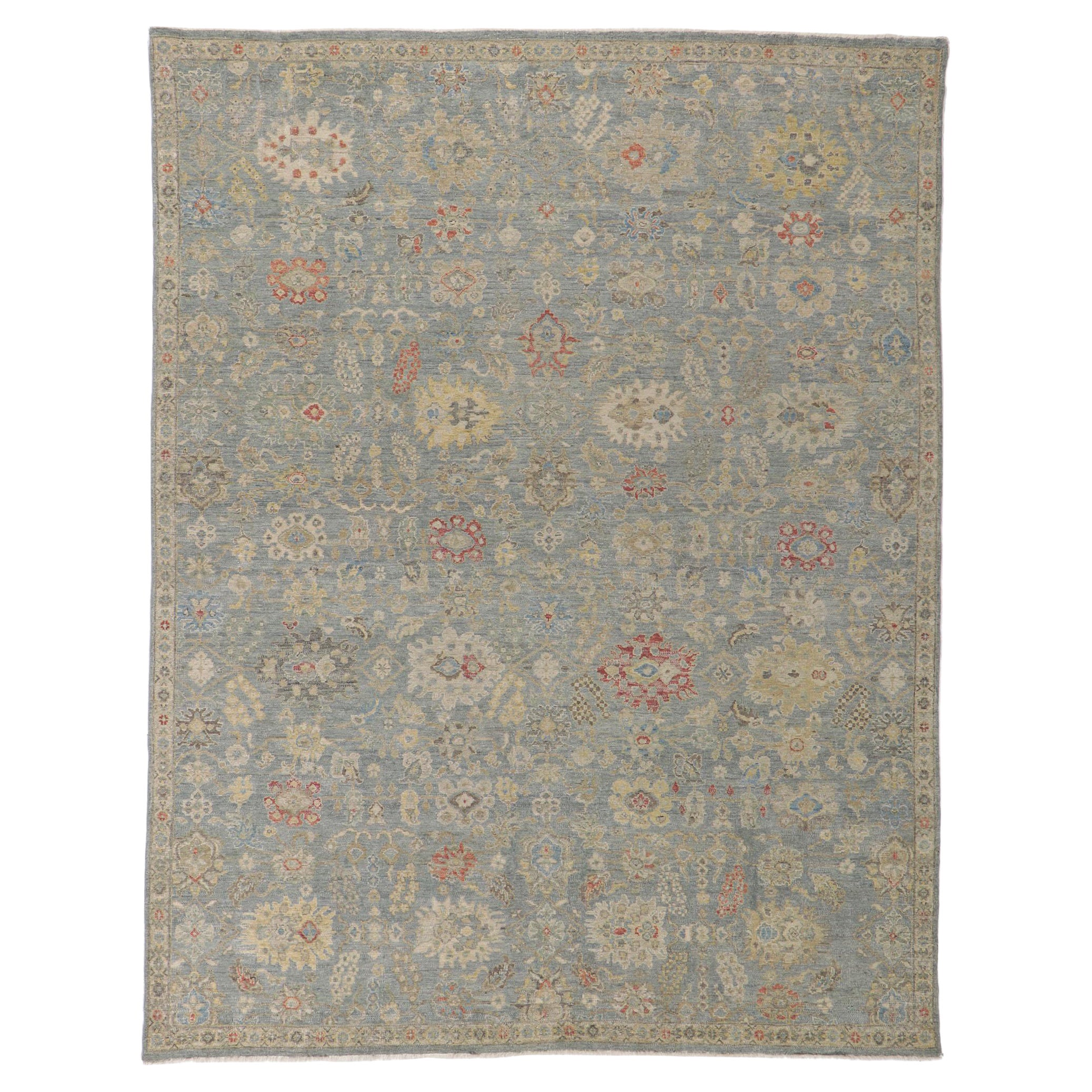 New Vintage-Style Distressed Rug with Neutral Earth-Tone Colors For ...
