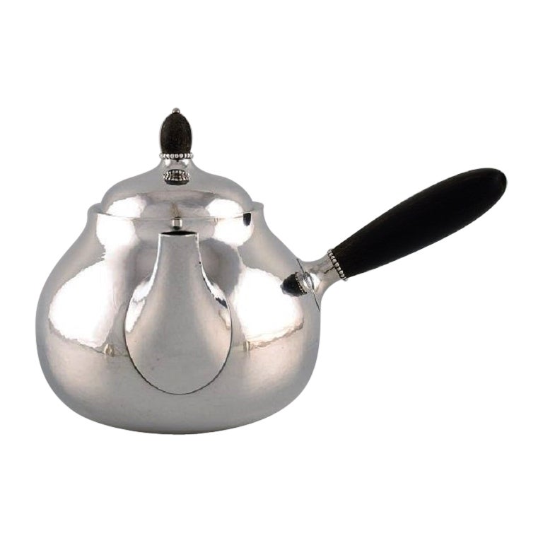 Georg Jensen Art Nouveau Teapot in Sterling Silver with Shaft and Knob ...