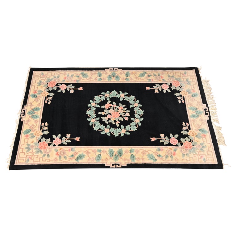 Vintage Hand Made Chinese Sculpted Wool Area Rug For Sale at 1stDibs ...