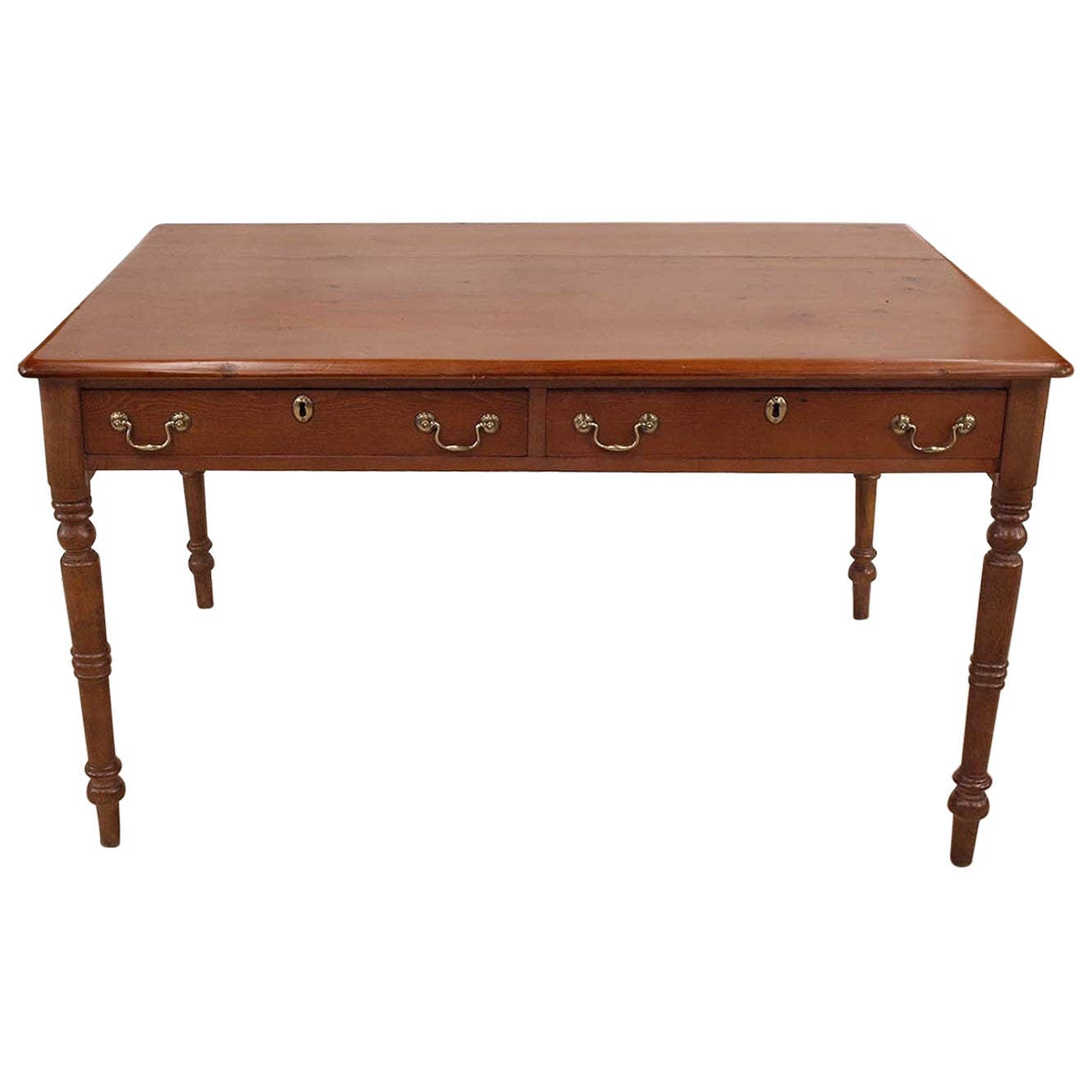 Antique Two-Drawer Cherry Writing Table at 1stDibs