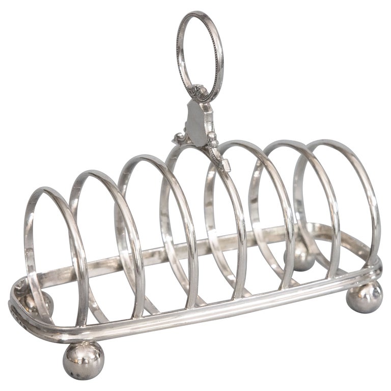 Antique Art Deco English Silver Plate Toast Rack at 1stDibs