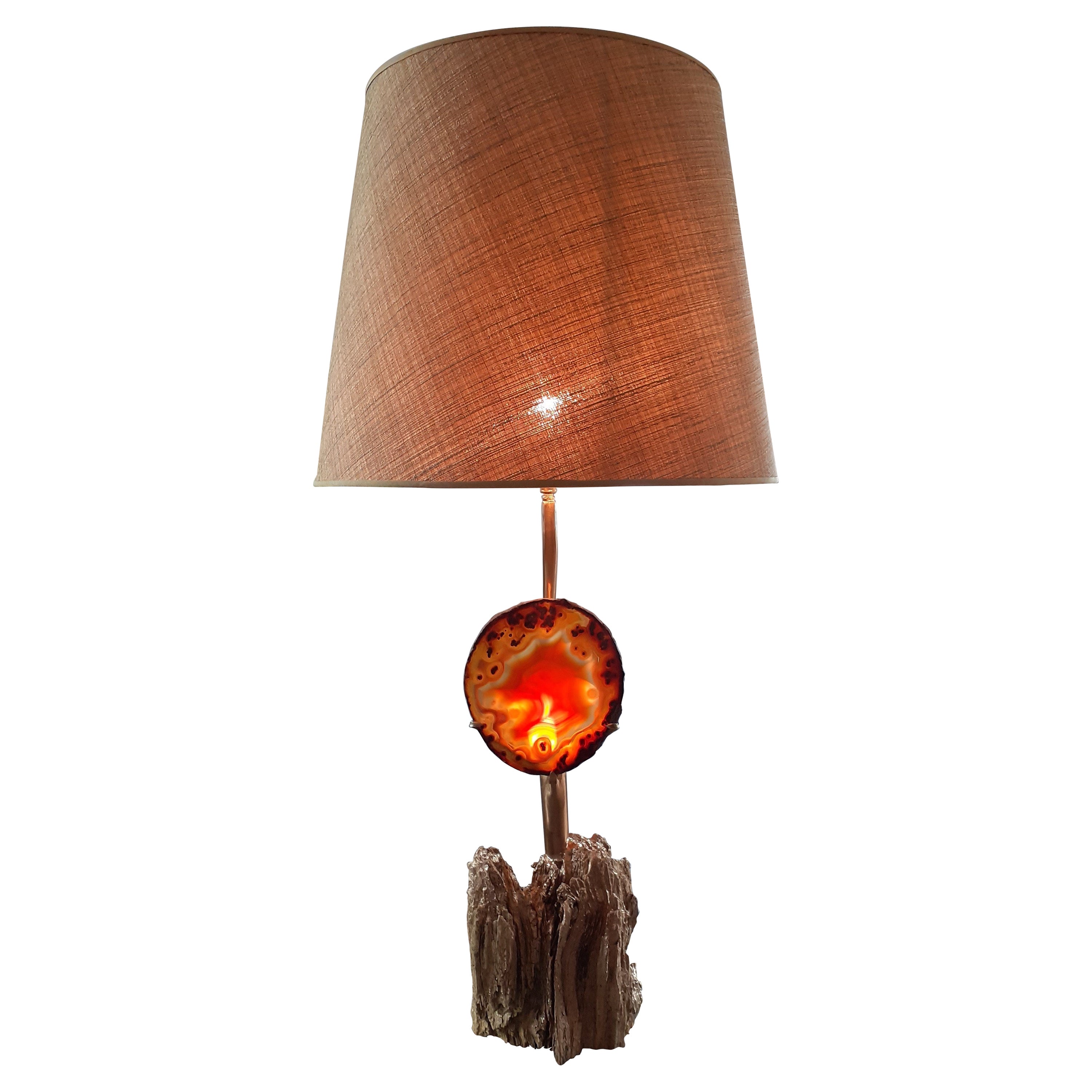 Agate Stone Table Lamp at 1stDibs