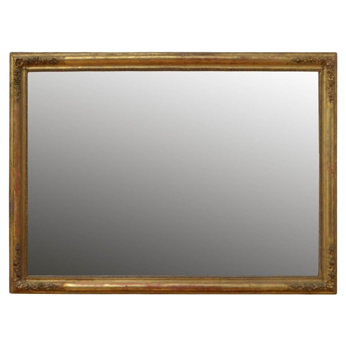 French Reproduction Silver Giltwood Mirror at 1stDibs
