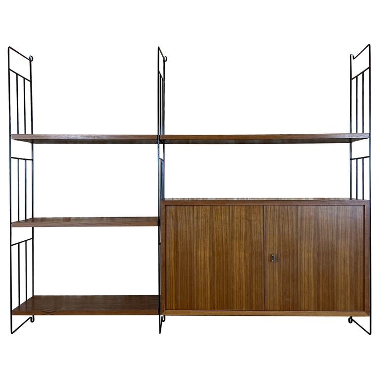 60s 70s Teak Shelf Wall Shelf Whb Germany String Shelf Danish Design ...