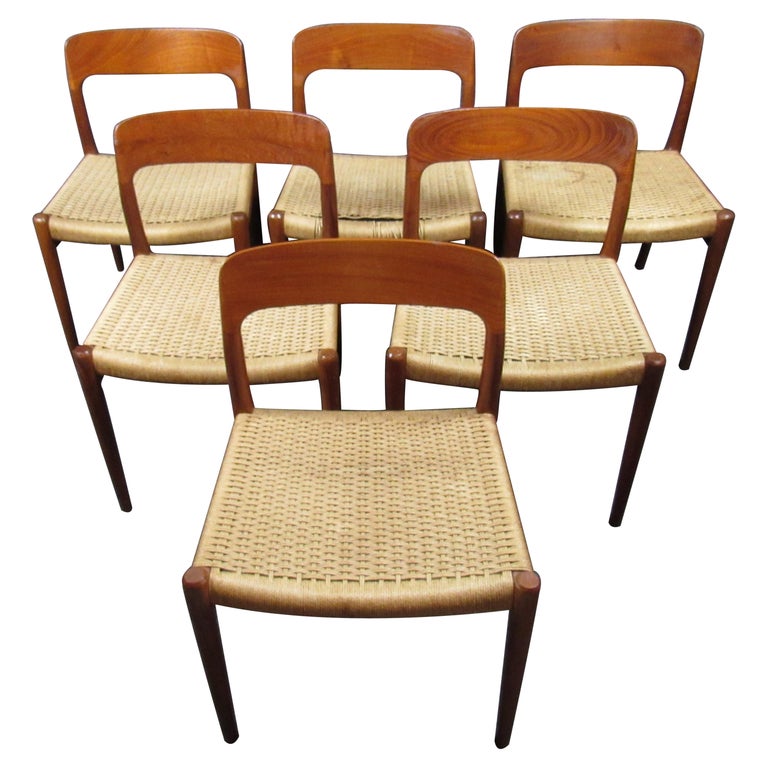 Model 75 Chairs by Niels Otto Moller For Sale at 1stDibs