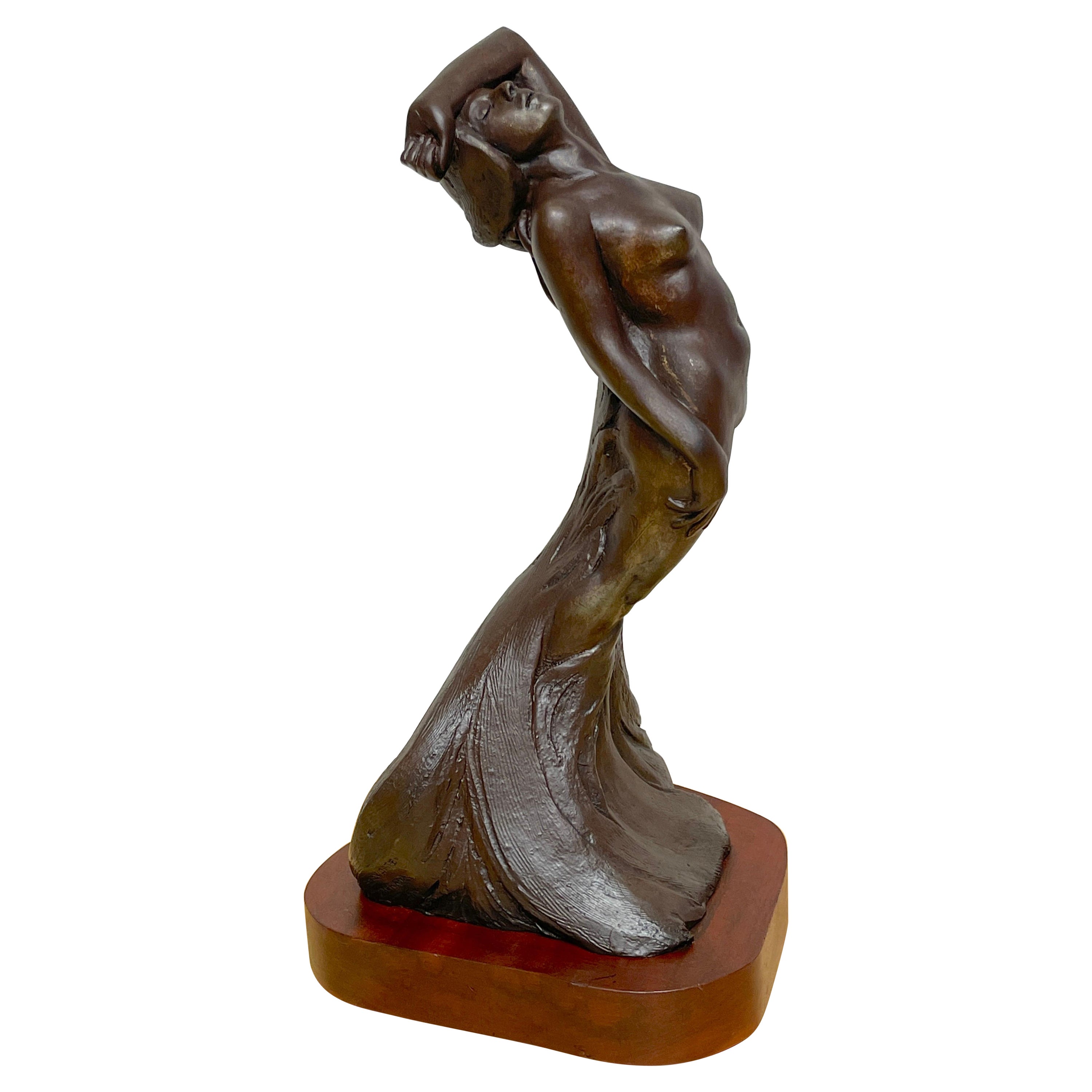 Sculpture moderne en bronze d'une « Allégorie de la nuit » de ...