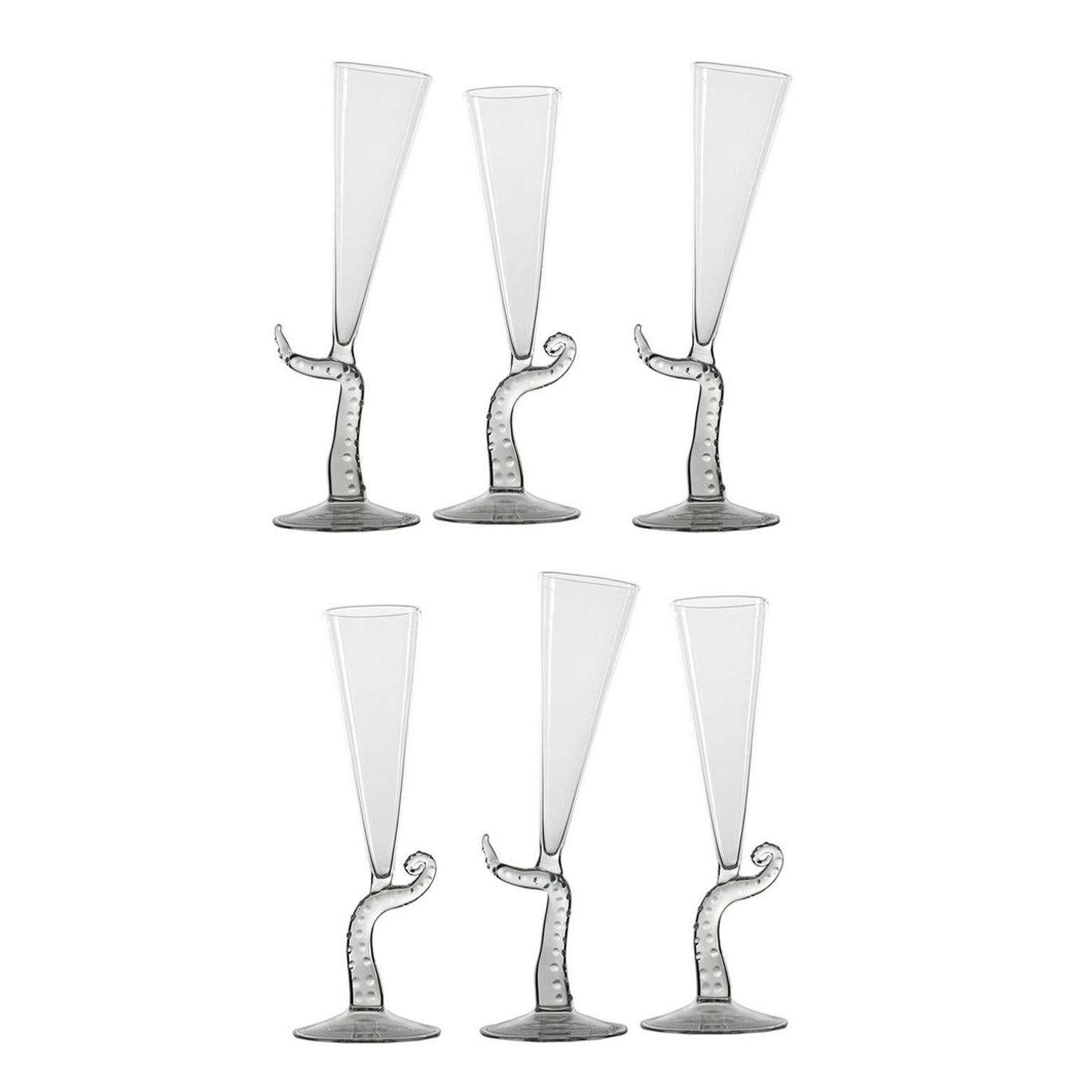 Antique Hand Blown Murano Glass Flute with Gilded Details and Flowers ...