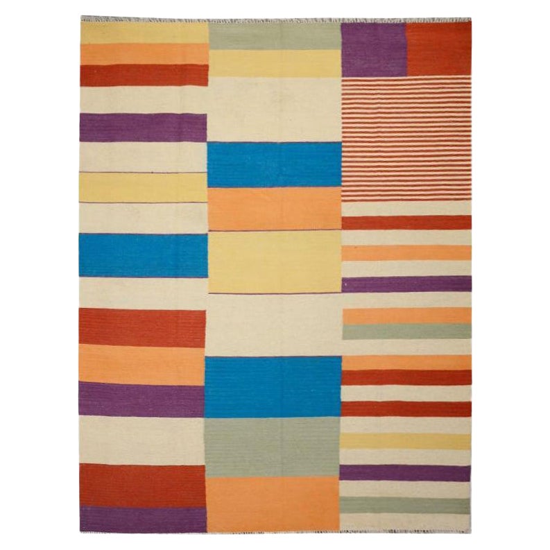 Geometric Multi-Color Carpet, Bauhaus, 1940 For Sale at 1stDibs