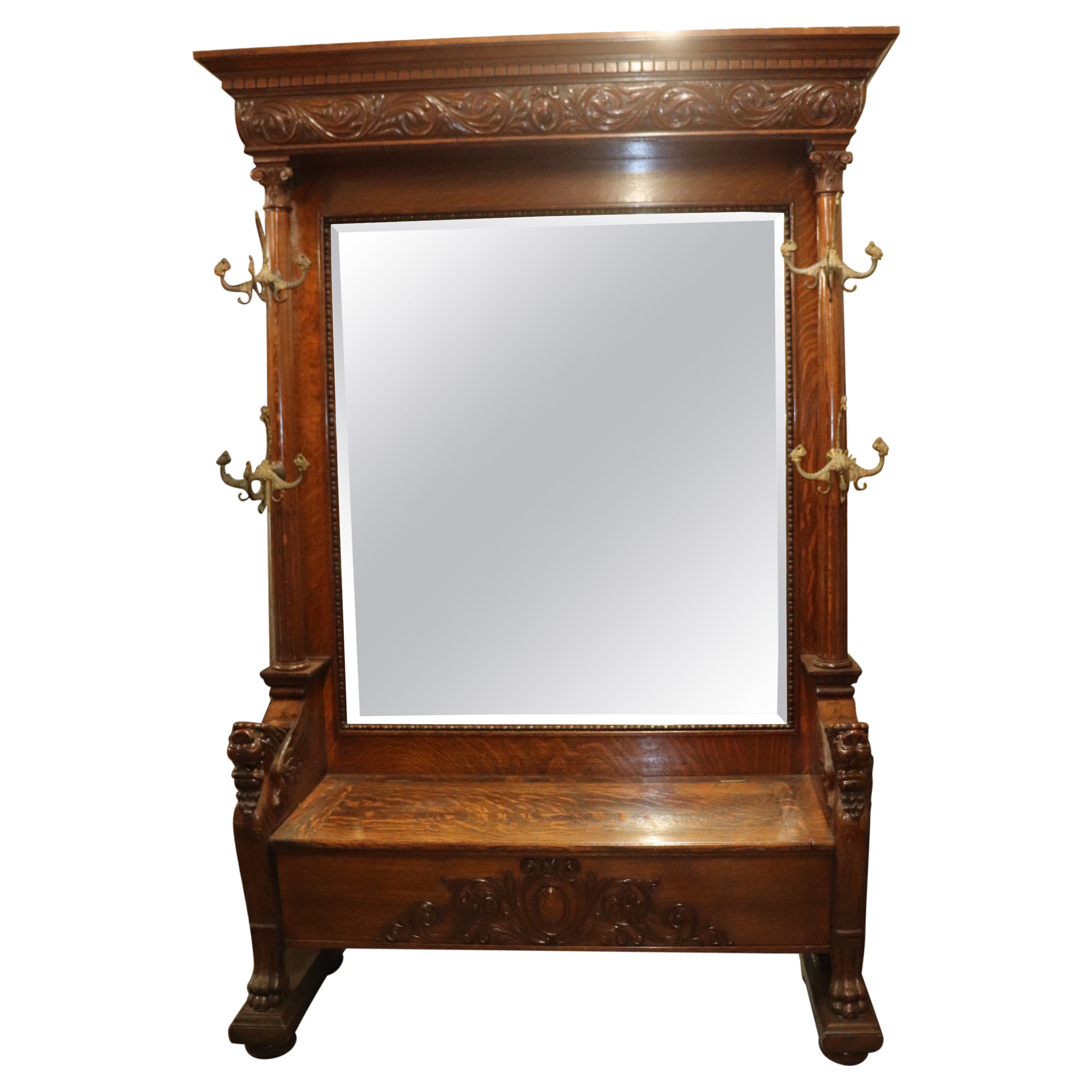 Large Gilt Rococo-style Venetian Hall Mirror Jardiniere For Sale at 1stDibs