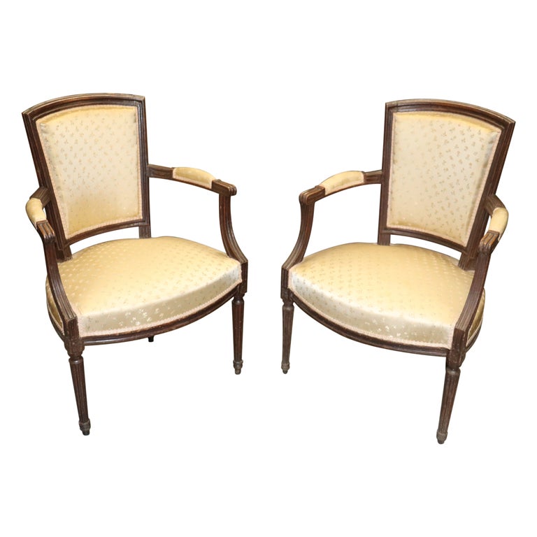 Pair Period French 1790s Era Louis XVI Directoire Armchairs For Sale at ...