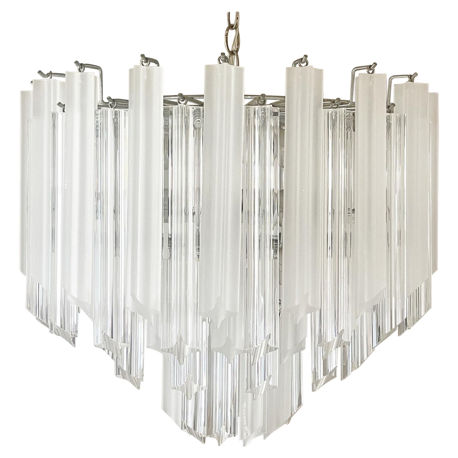 Attractive Vintage Clear Lucite Loop Chandelier at 1stDibs