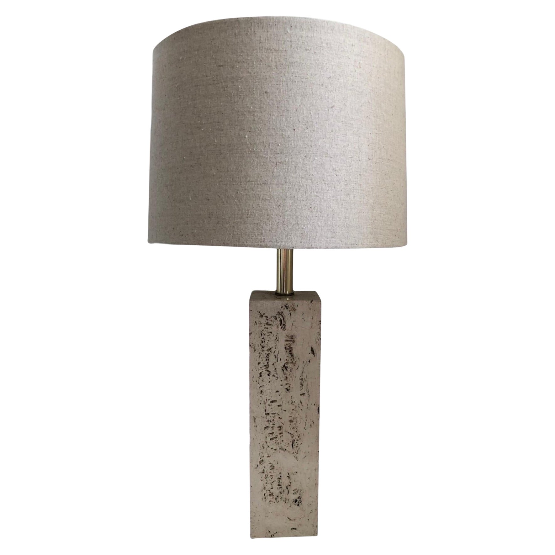 Travertine Table Lamp For Sale at 1stDibs | travertine lamp