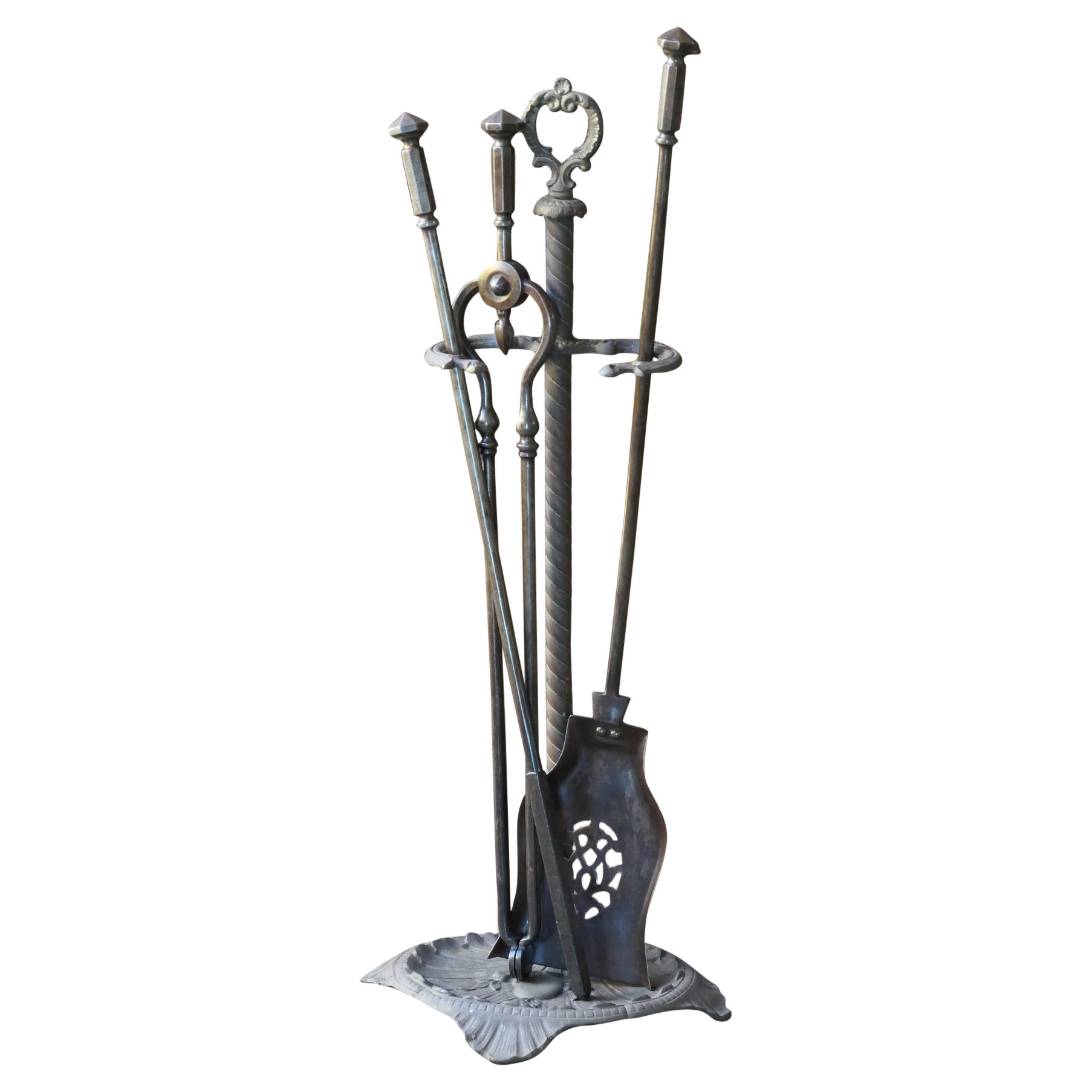 English Set of Fireplace Tools, Victorian Companion Set, 19th Century ...