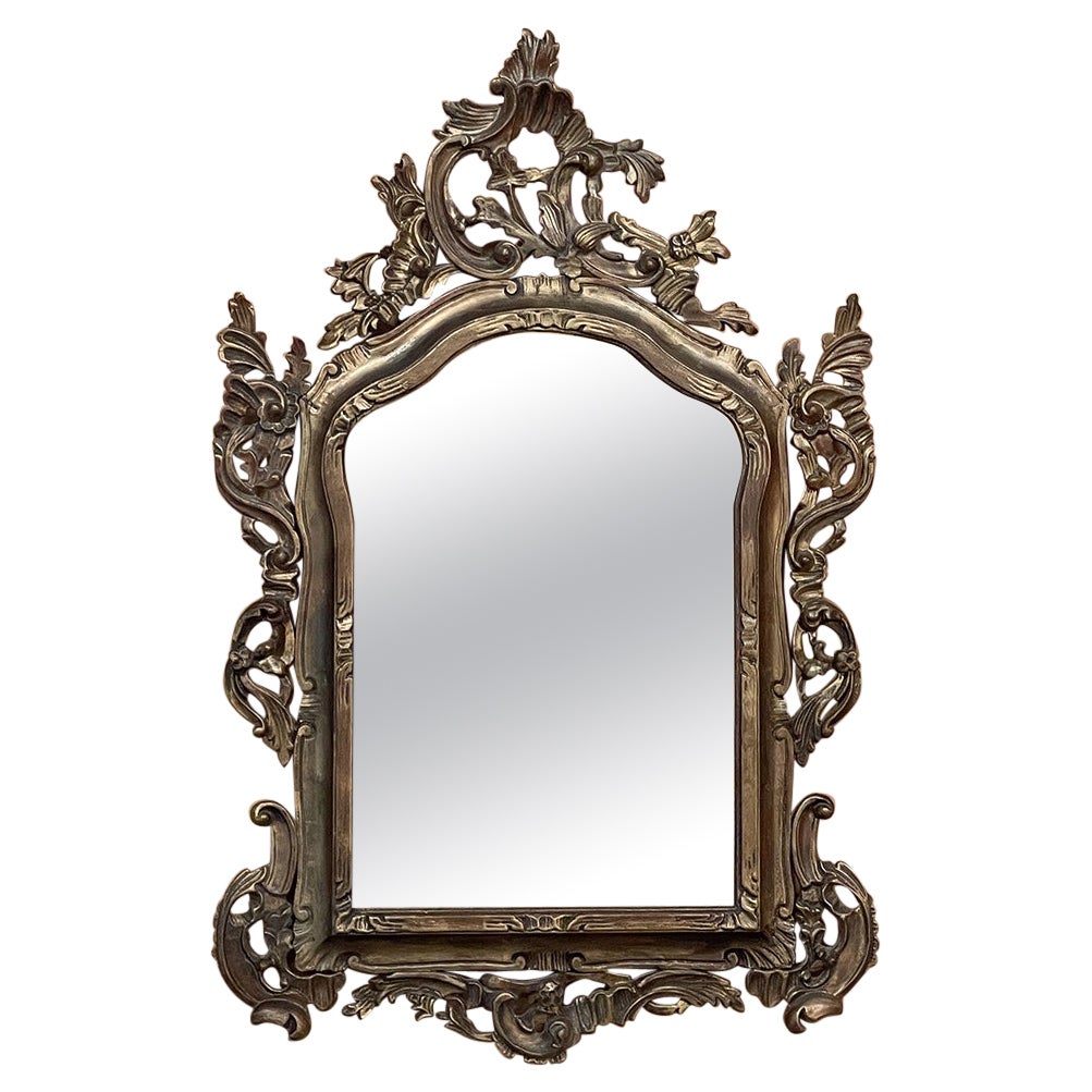 French Rococo Carved Giltwood Palatial Oval Mirror For Sale at 1stDibs