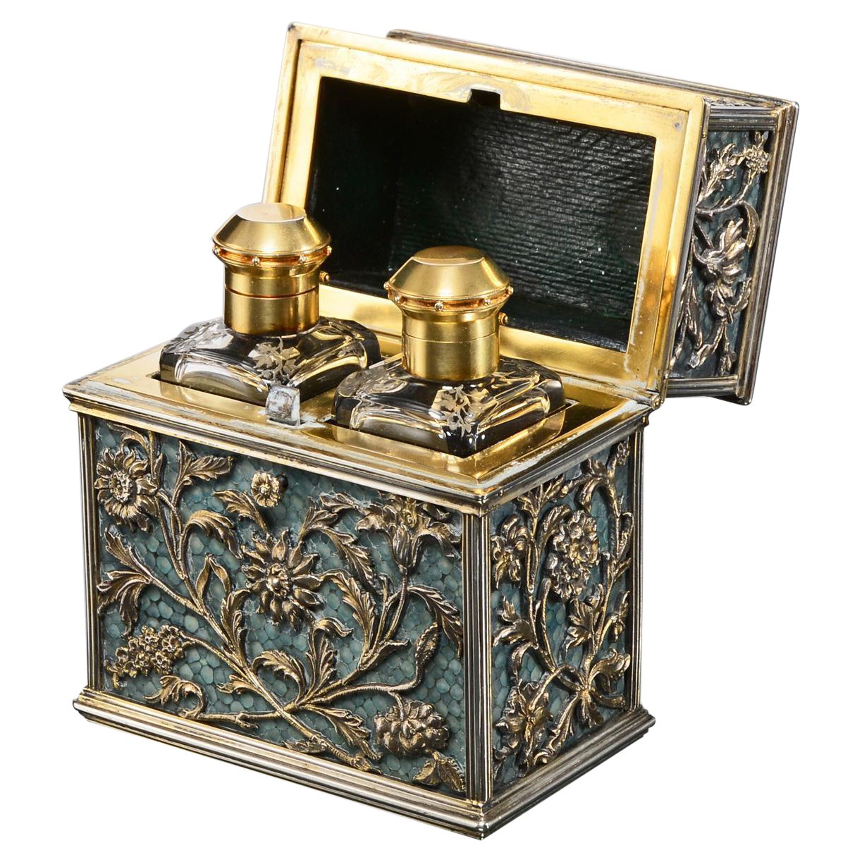 2 1/8 in - 835 Silver Antique Continental Perfume Bottle For Sale at ...