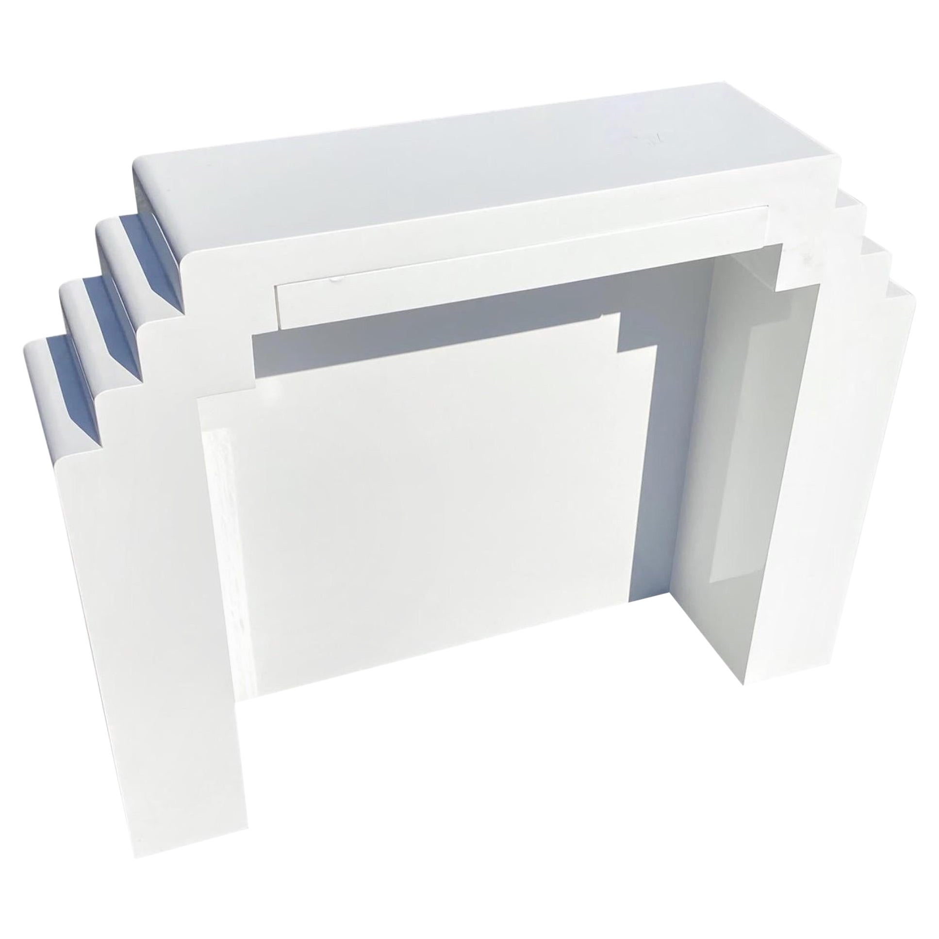 Lucite Waterfall Console Table or Desk at 1stDibs