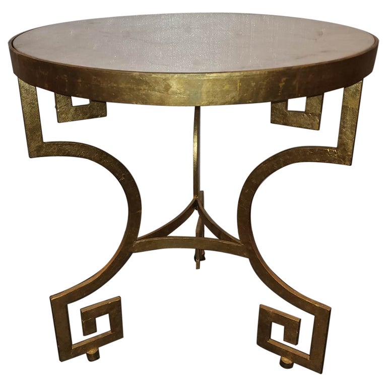 Gilt Gold Marble Table For Sale at 1stDibs
