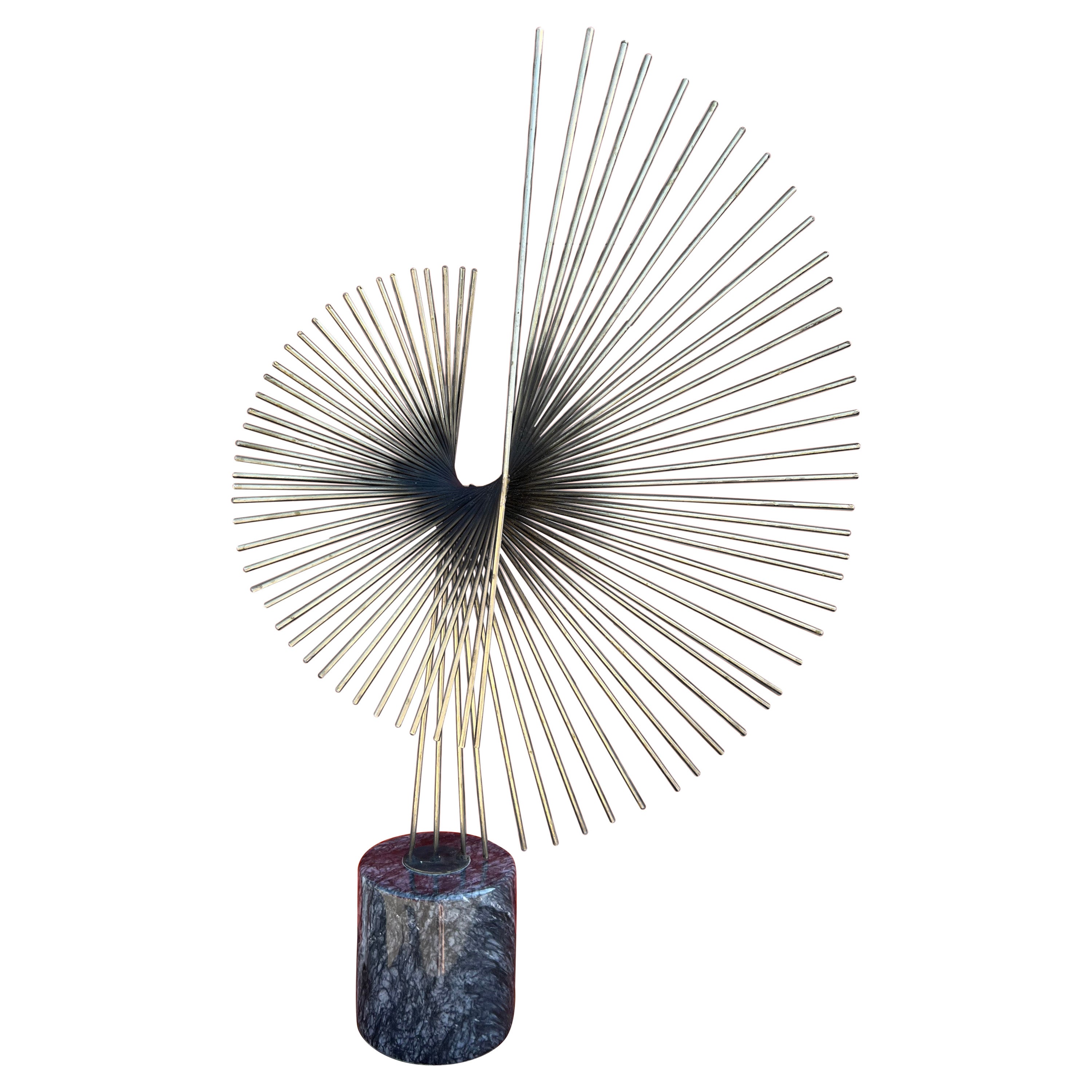 Curtis Jere Red Metal Sculpture on Marble Base For Sale at 1stDibs ...