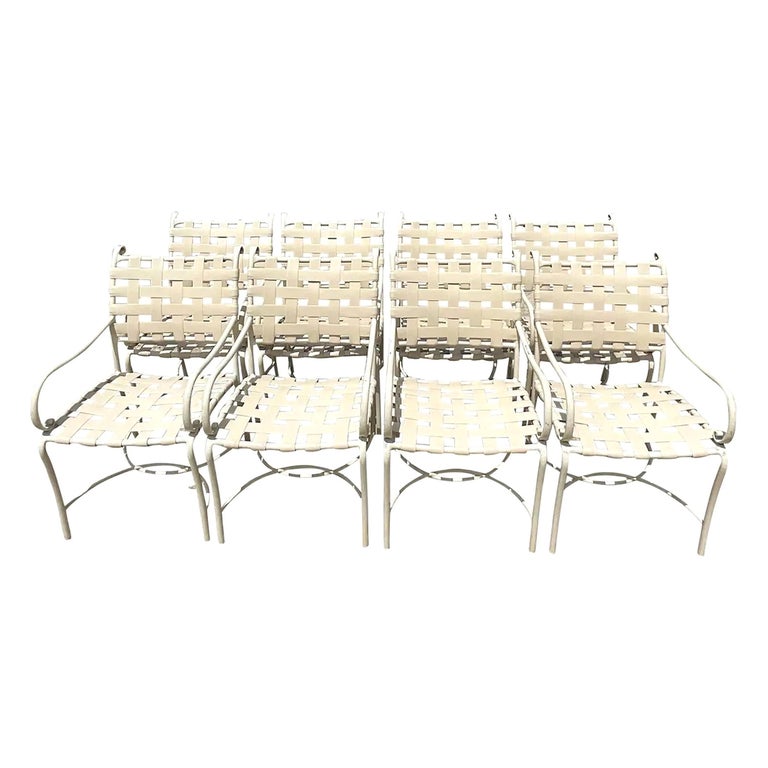 Vintage Coastal Brown Jordan Roma Outdoor Dining Chairs, Set of 8 at ...