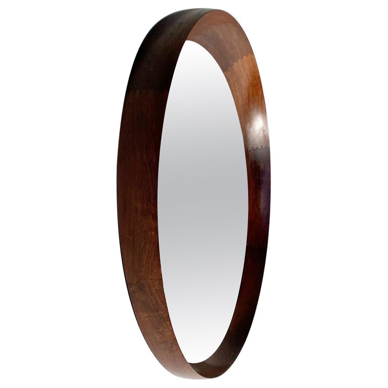 Danish Rosewood Mirror Asymmetrical Frame Th Poss Eftf, Denmark, 1960s ...