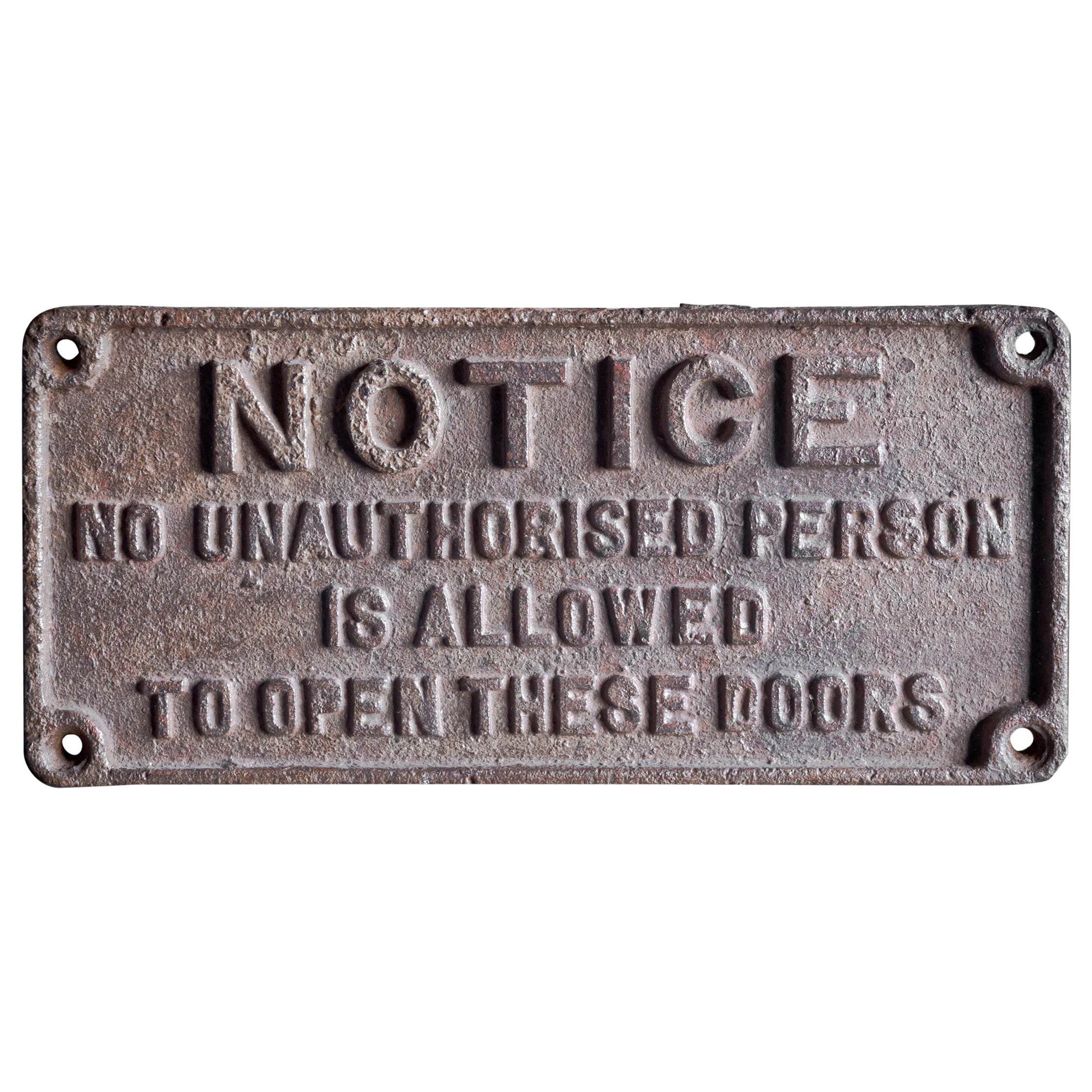 GWR Cast Iron Railway Doorplate at 1stDibs