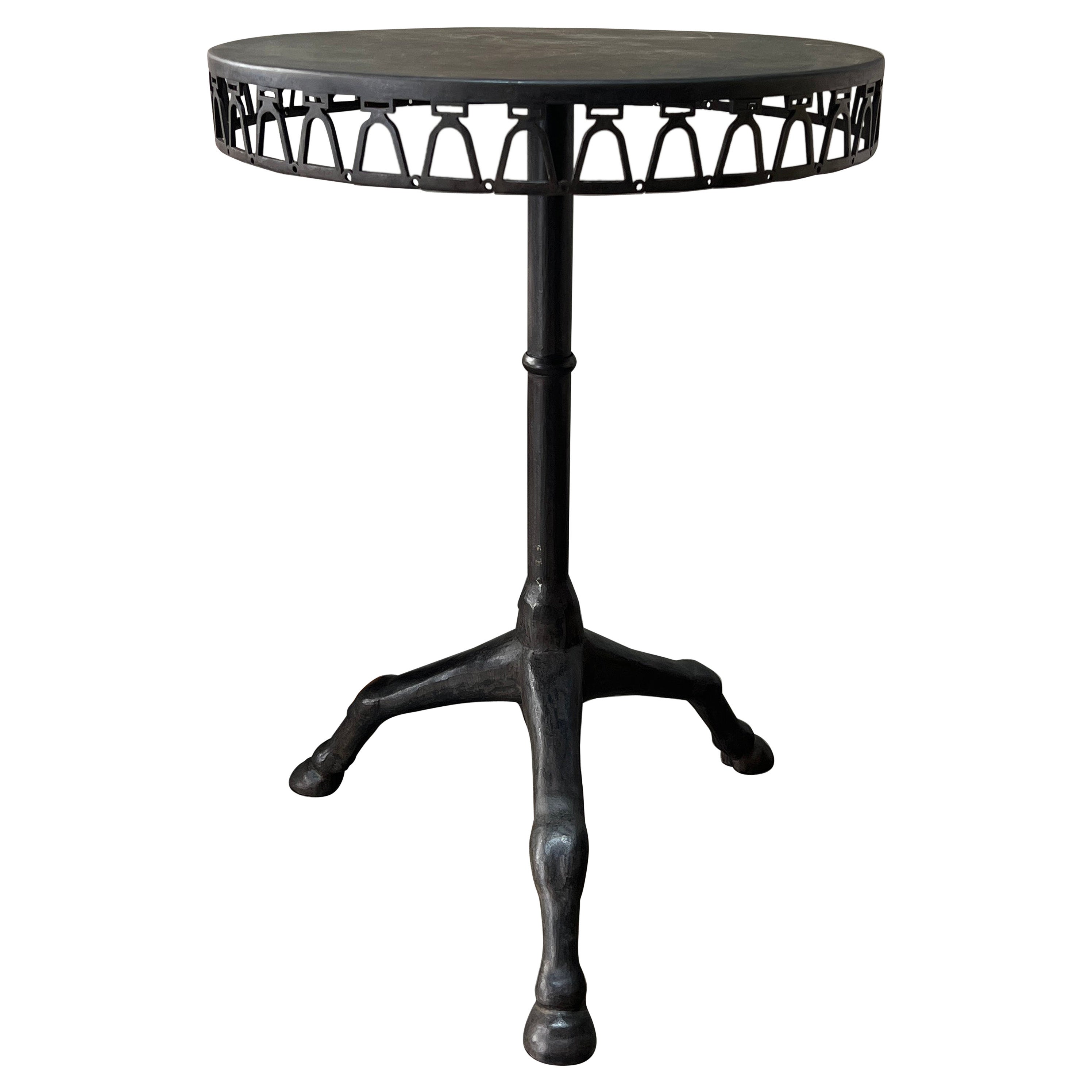 Round French Iron Garden Table, circa 1880 at 1stDibs