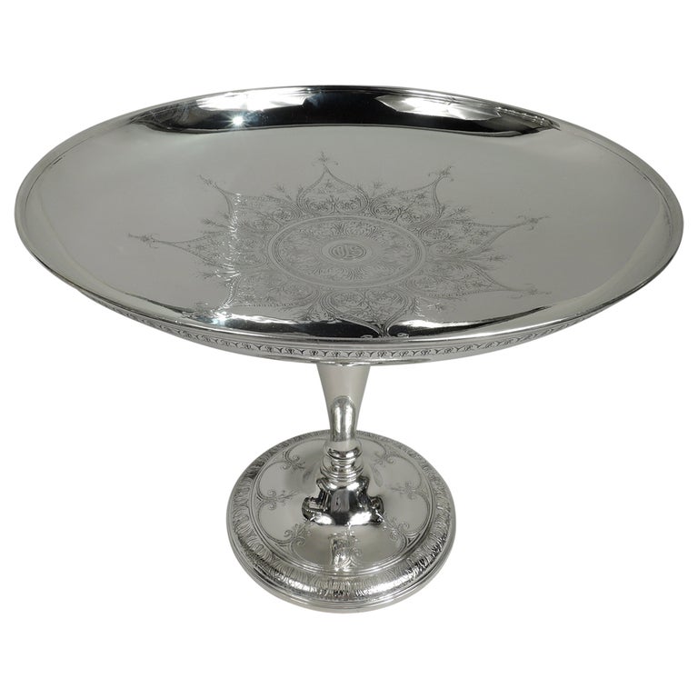 Compotier de centre de table ancien en argent sterling Tiffany ...