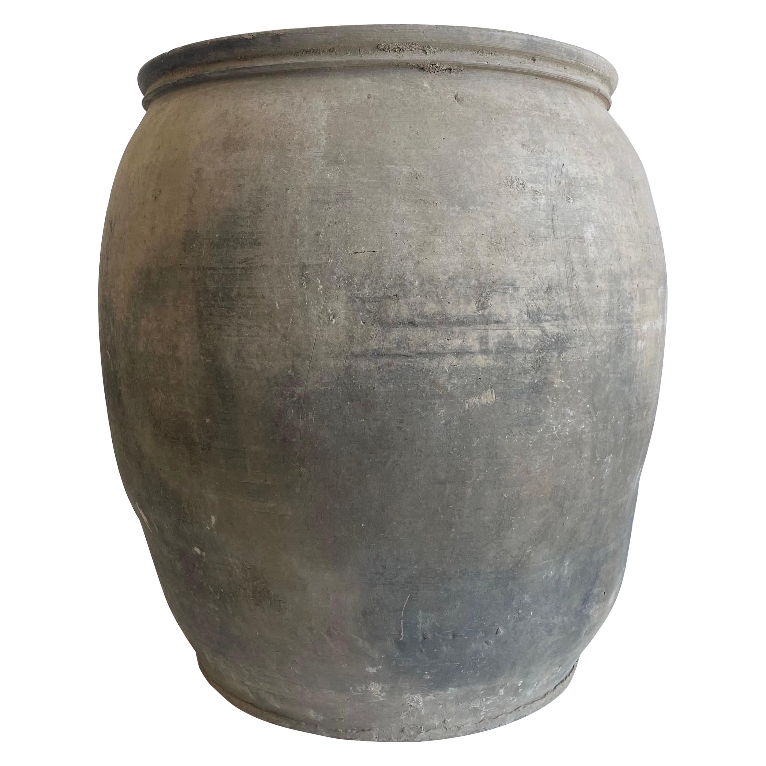 Large Matte White Planter Pot in the Style of Architectural Pottery at ...