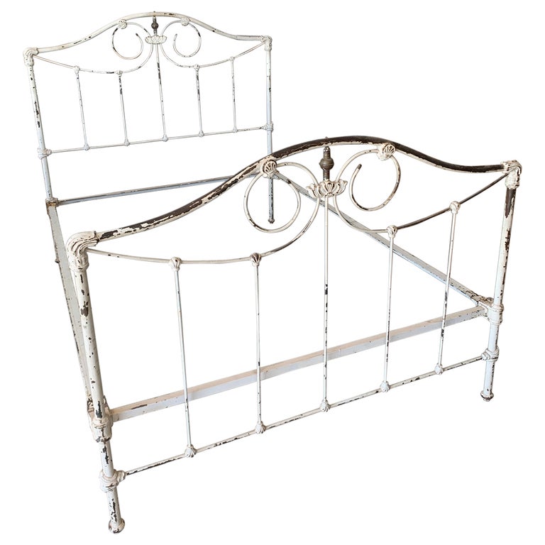 Antique French Iron Bed frame For Sale at 1stDibs | french metal bed ...