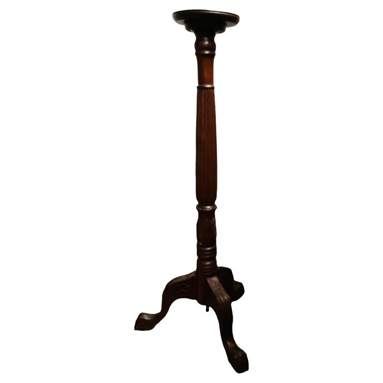 Victorian Style Carved Wood Pedestal/Torchere/Plant Stand For Sale at ...