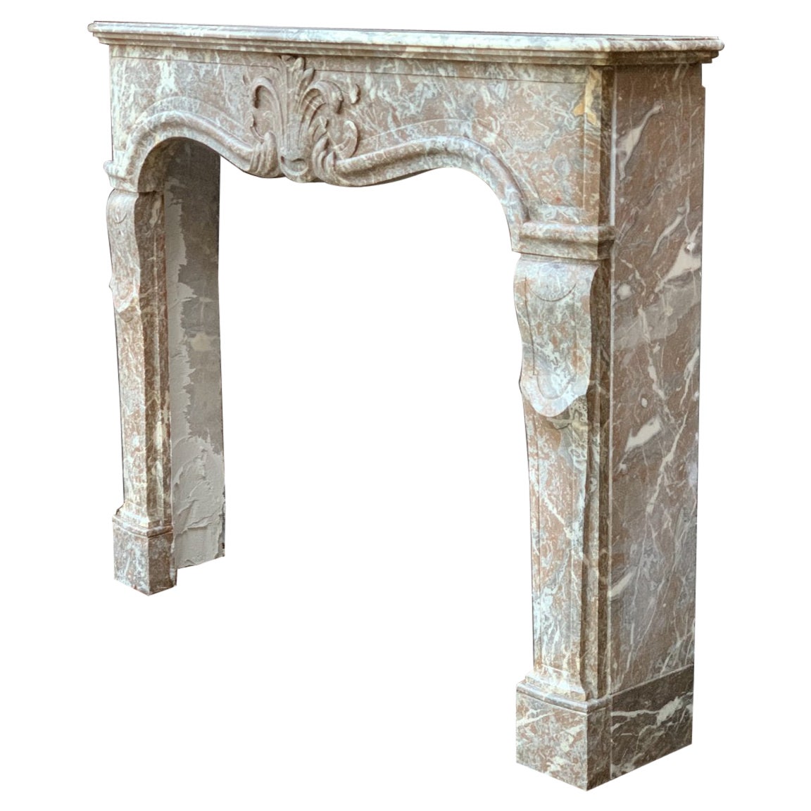 Louis XV Fireplace in Gray Marble of the Ardennes, Eighteenth Century ...