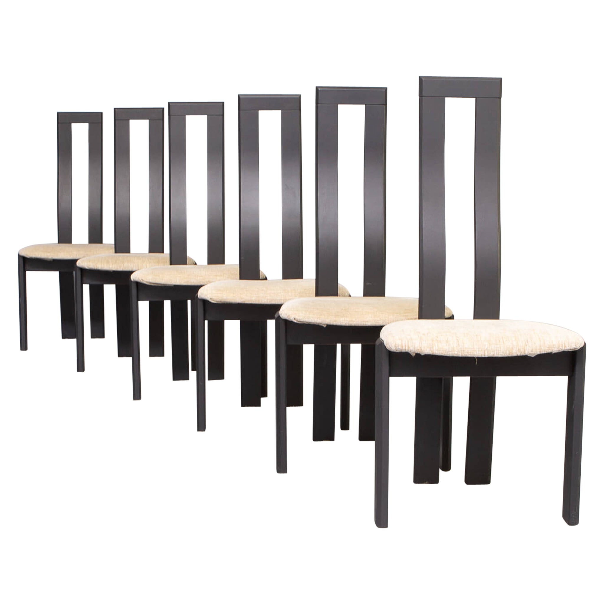 90s High Back Laminated Wood Dining Chair Set/6 For Sale at 1stDibs ...