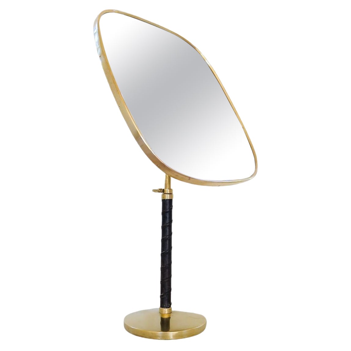 Large Brass Table Top Mirror at 1stDibs